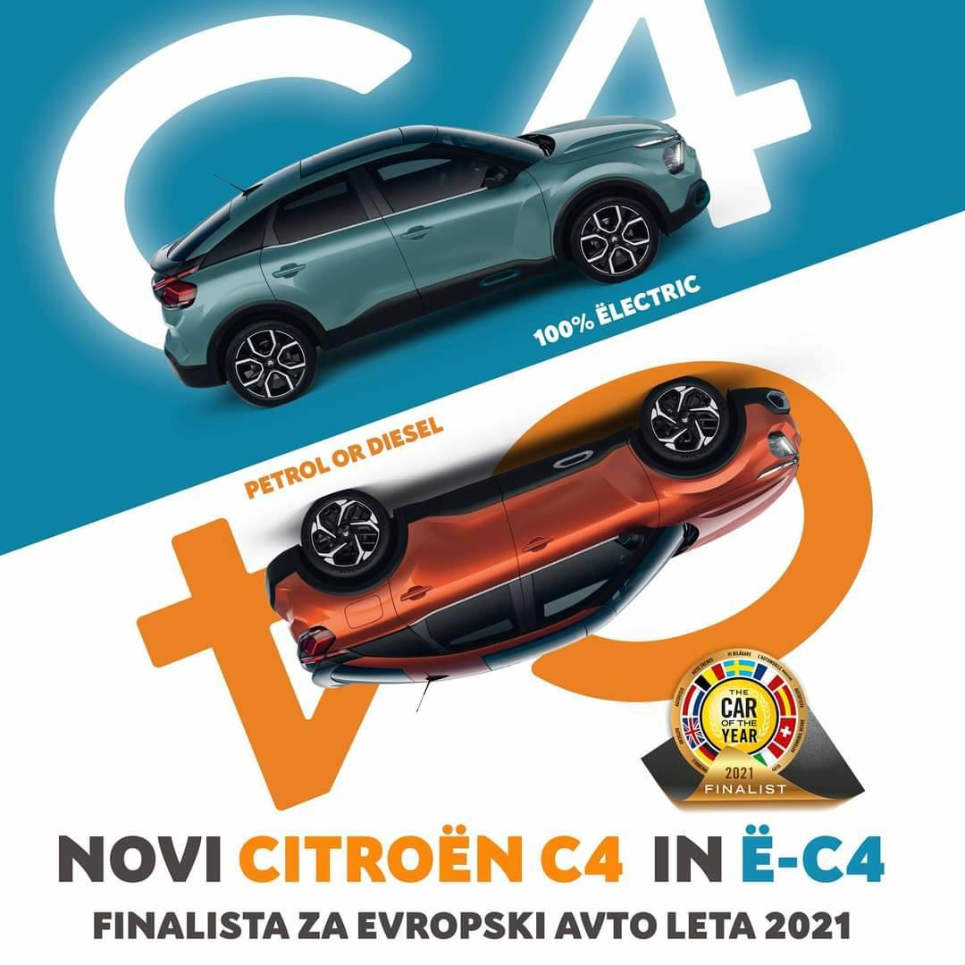 Novi Citroën C4 in ë-C4 - 100% ëlectric finalista za evropski avto leta ...